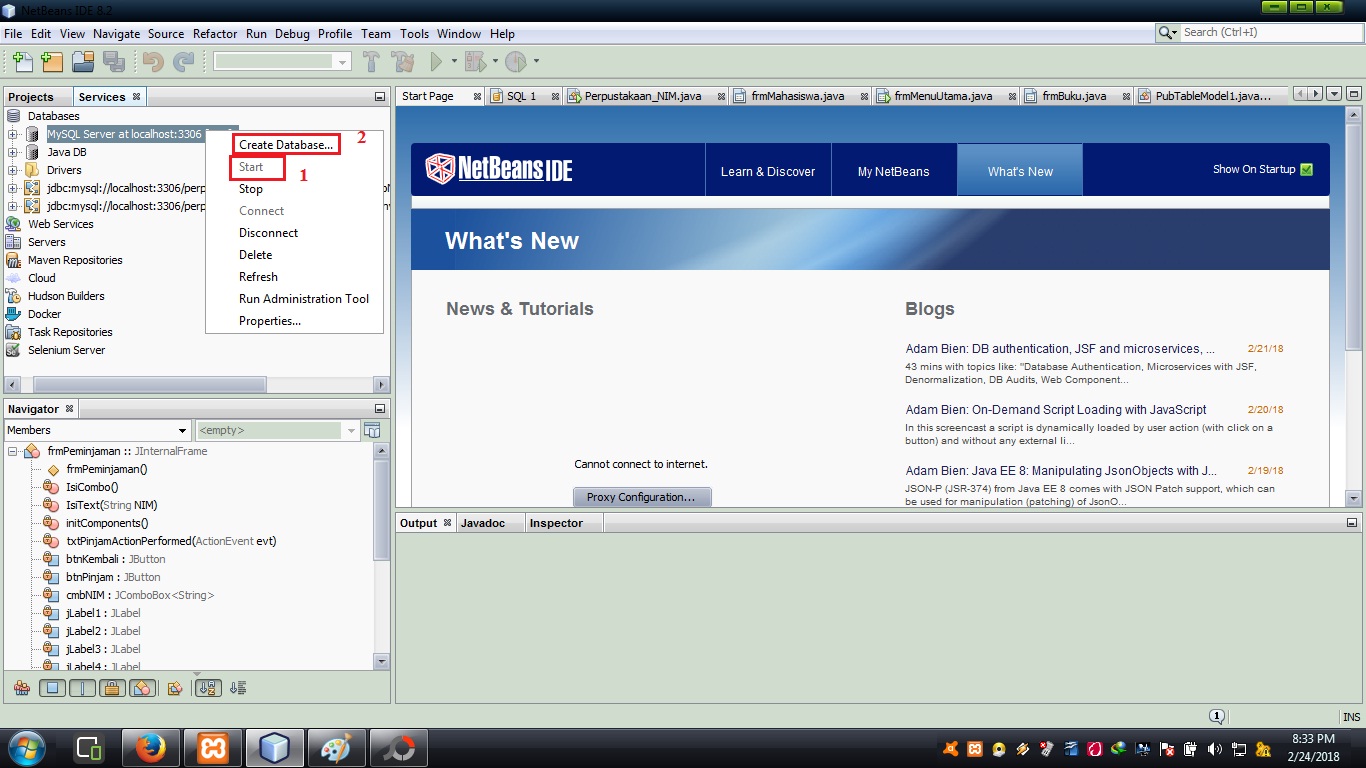 Cara Membuat Database Di Netbeans Ide 8 2