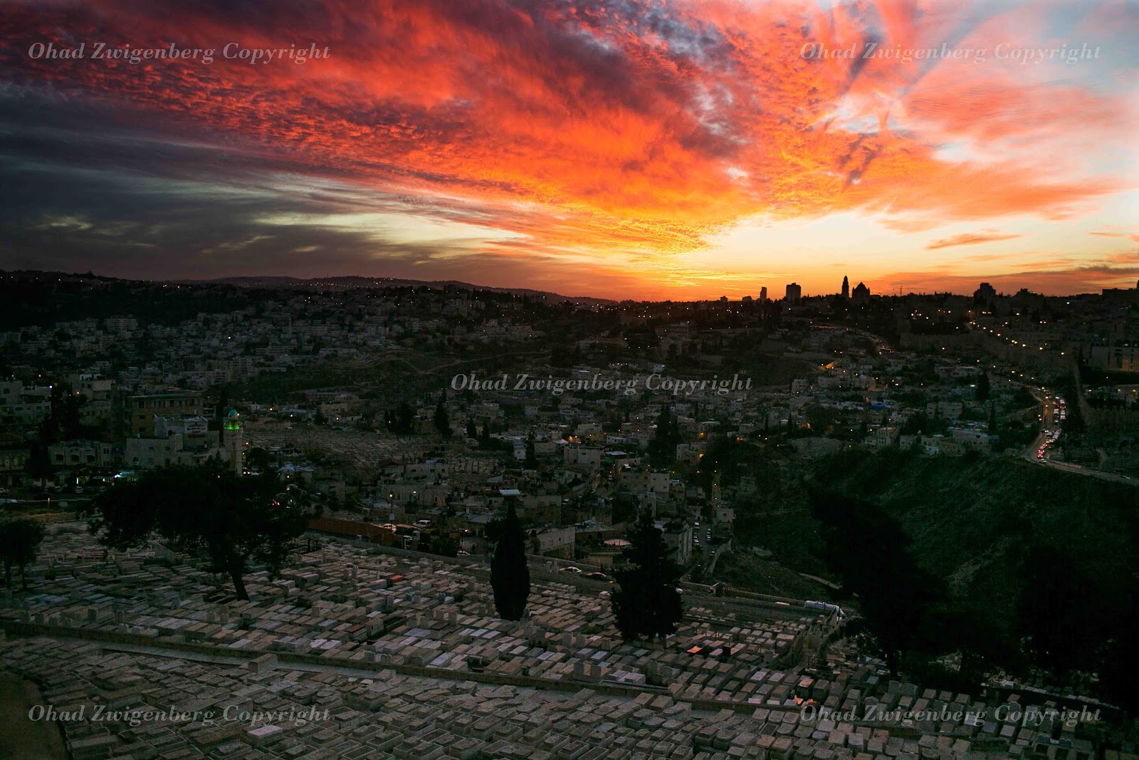 ohad zwigenberg-my photo blog talk: Sunset at Jerusalem Landscape view ...