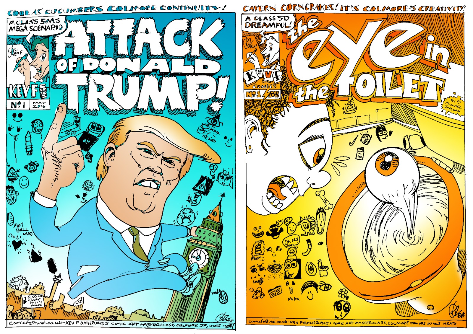 Kev F comic art: Attack Of Donald Trump - new comics by kids from ...