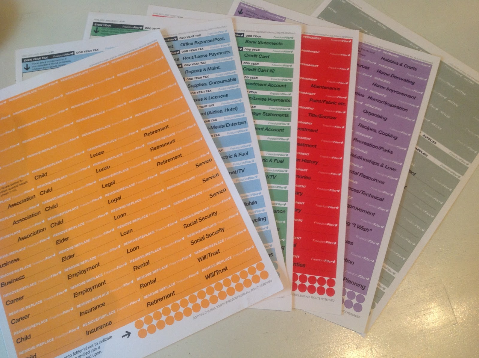 O is for Organize.: Freedom Filer Update