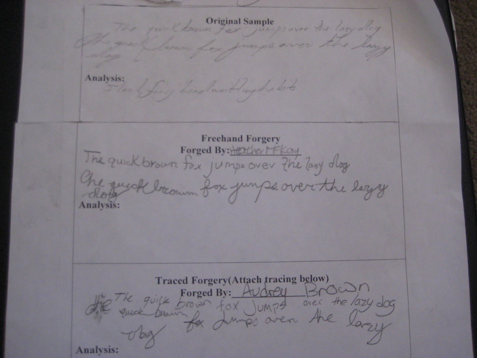 Forensics: Handwriting Analysis