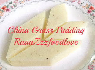 The Recipes of India: China Grass Pudding