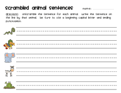 Tales of a Teacherista: Scrambled Animal Sentences