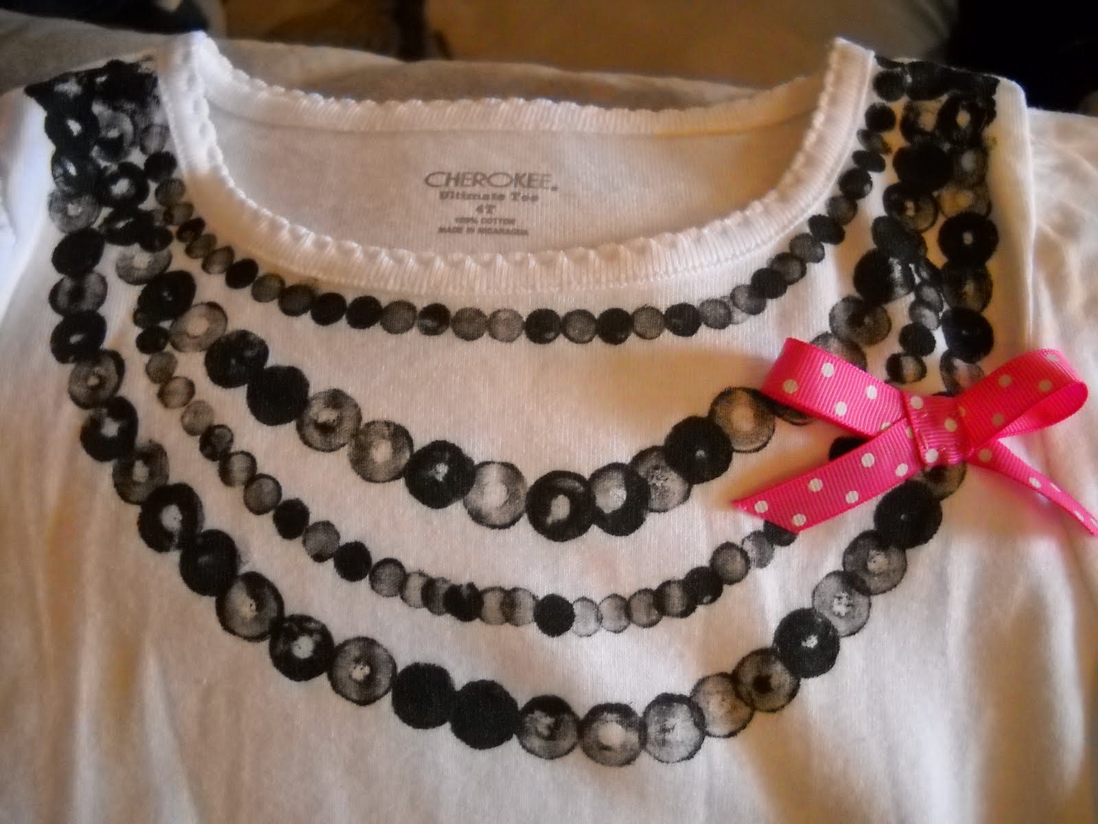 So I Saw This Tutorial ...: Painted Pearls Shirt