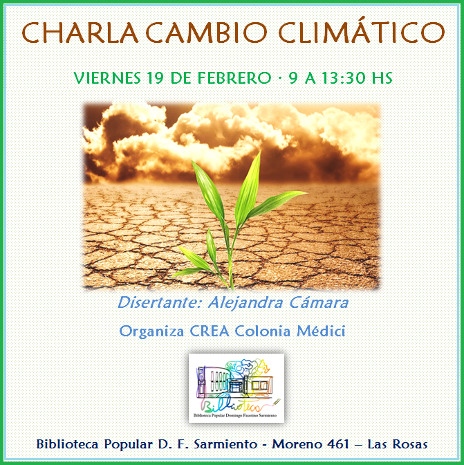 Escritorio de clases: Charla sobre el cambio climático