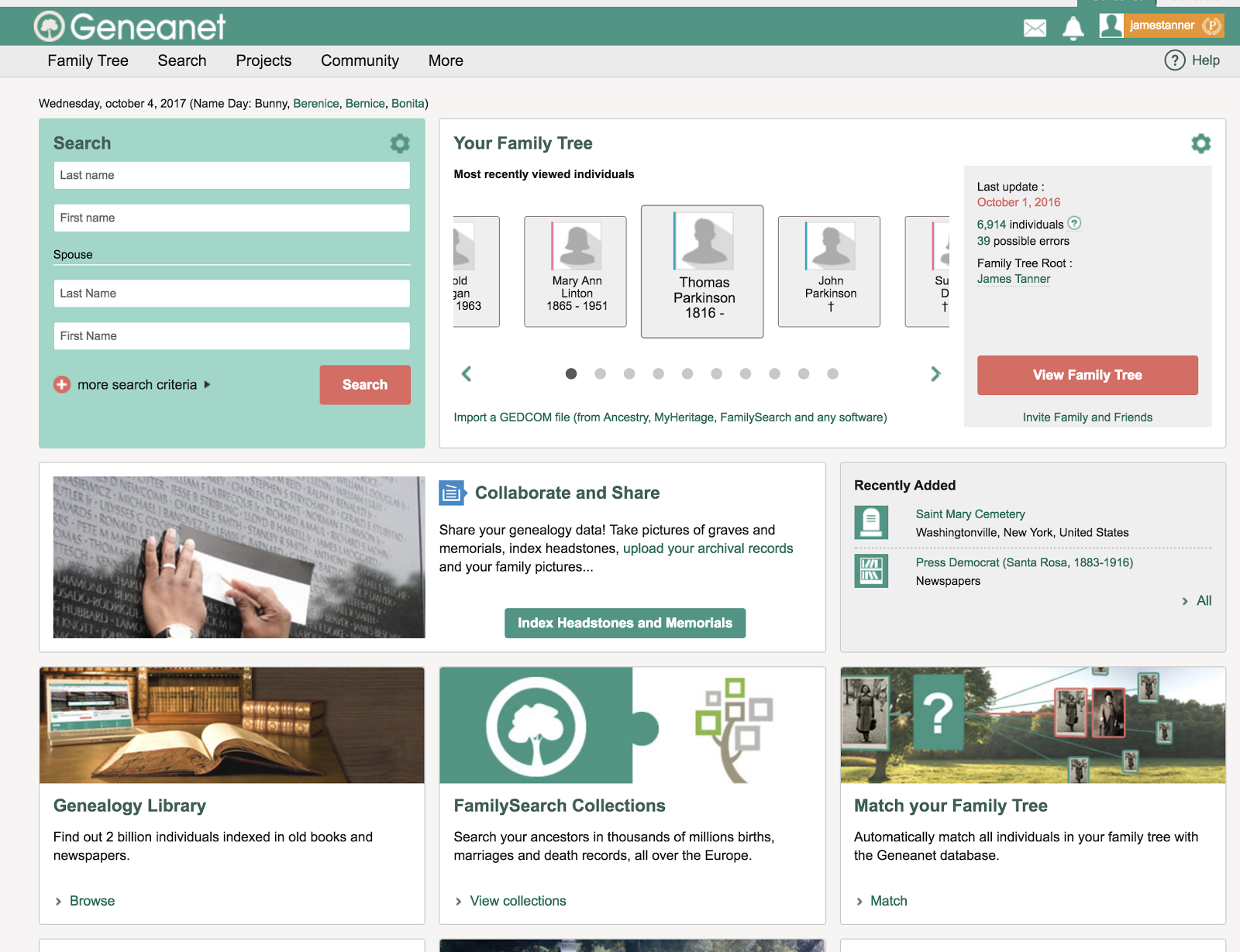 Genealogy's Star: Geneanet.org adds automatic record matching
