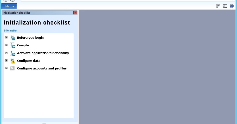 Microsoft Dynamics AX: Dynamics AX - Контрольный список инициализации ...