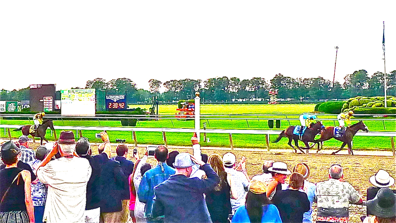 evolution now: belmont stakes- suits, dresses, hats at the races.