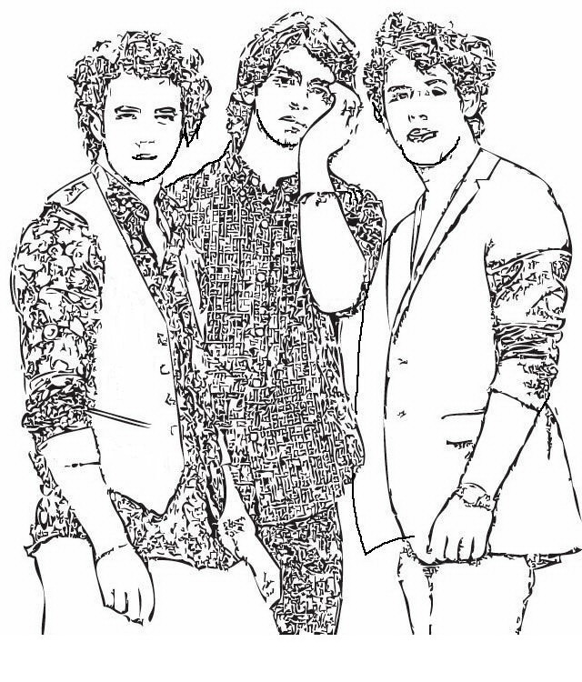 Jonas Brothers para colorear y pintar - COLOREA TUS DIBUJOS