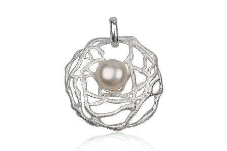 Silver Number One: SILVER PEARLS PENDANT