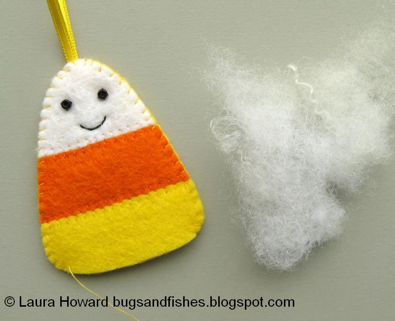 Bugs and Fishes by Lupin: How To: Felt Candy Corn Ornaments