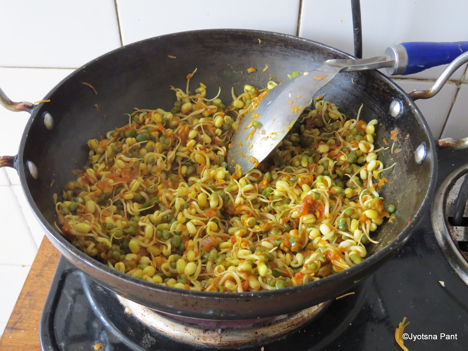 With Love from Mom's Kitchen: Low Oil Sprout with Gravy (Indian savory ...