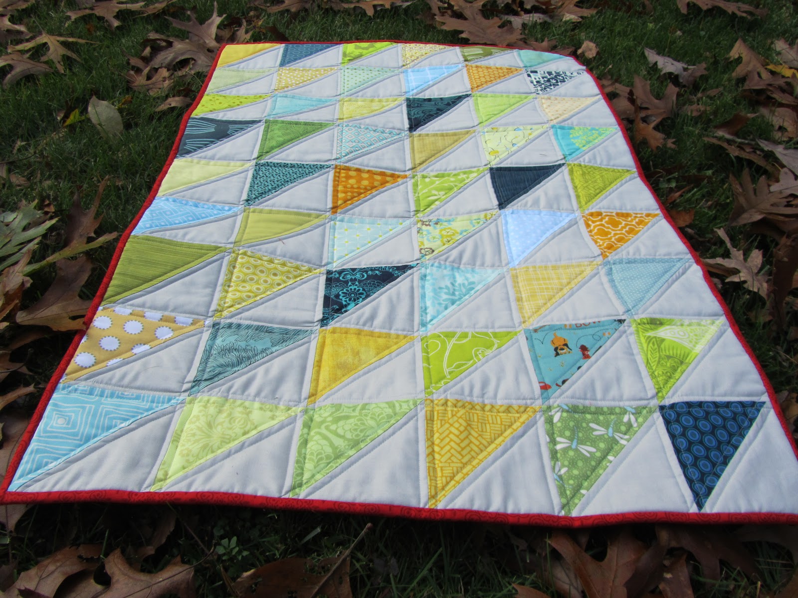 A Quilting Jewel: Finish Friday: HST Baby Quilt