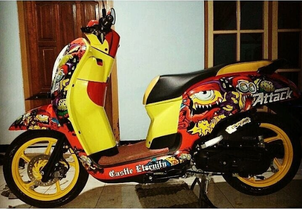 86 Foto Modifikasi Honda Scoopy Fi Retro Modern Terbaik