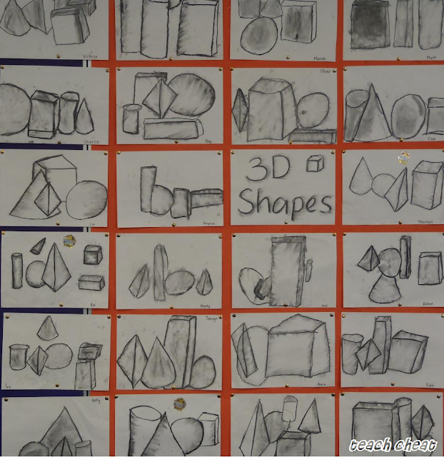 Teach Cheat: Maths: 3D Shapes Drawing