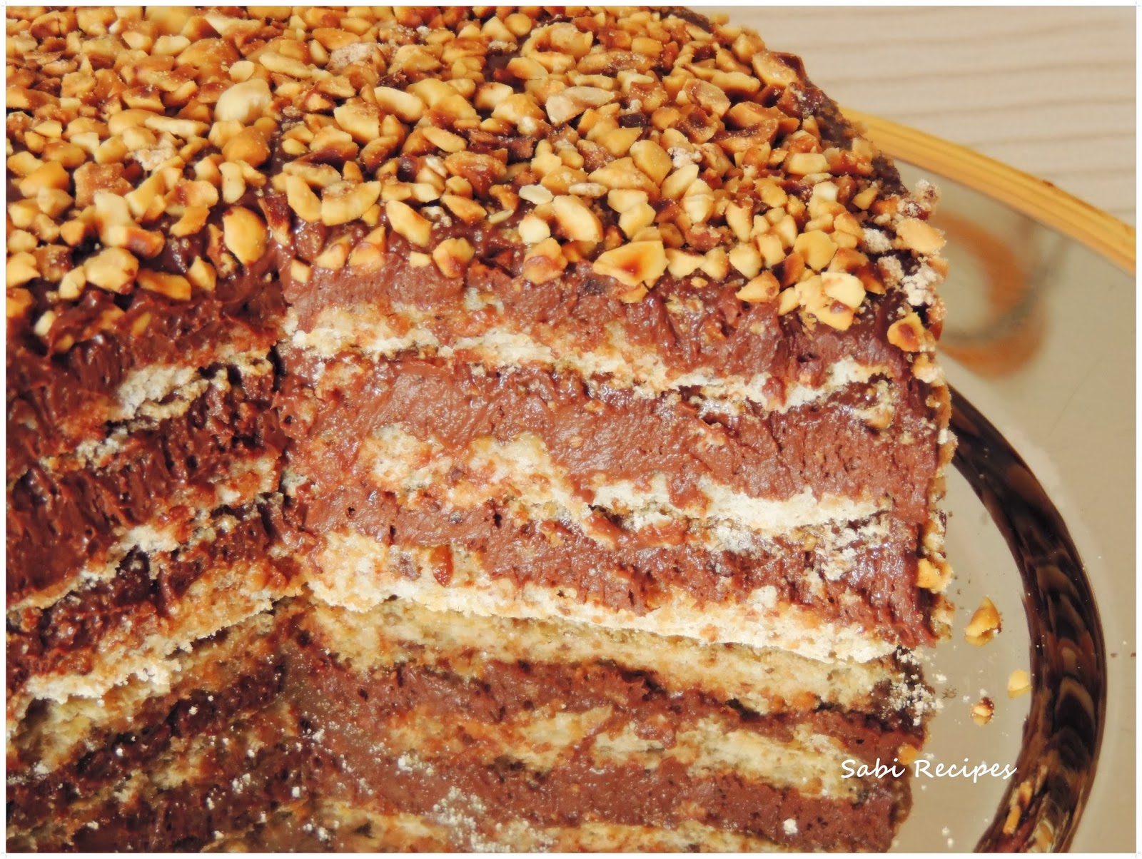 Sabi Recipes: Japonais /lazdu riekstu Daquise ar šokolādes Ganache/