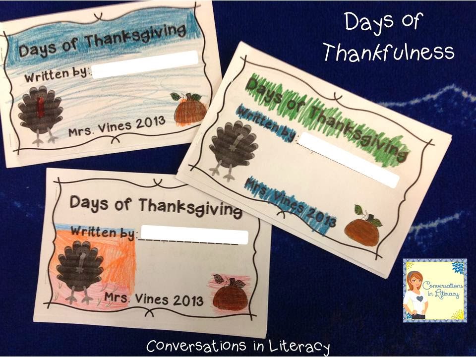 Days of Thankfulness - Conversations in Literacy