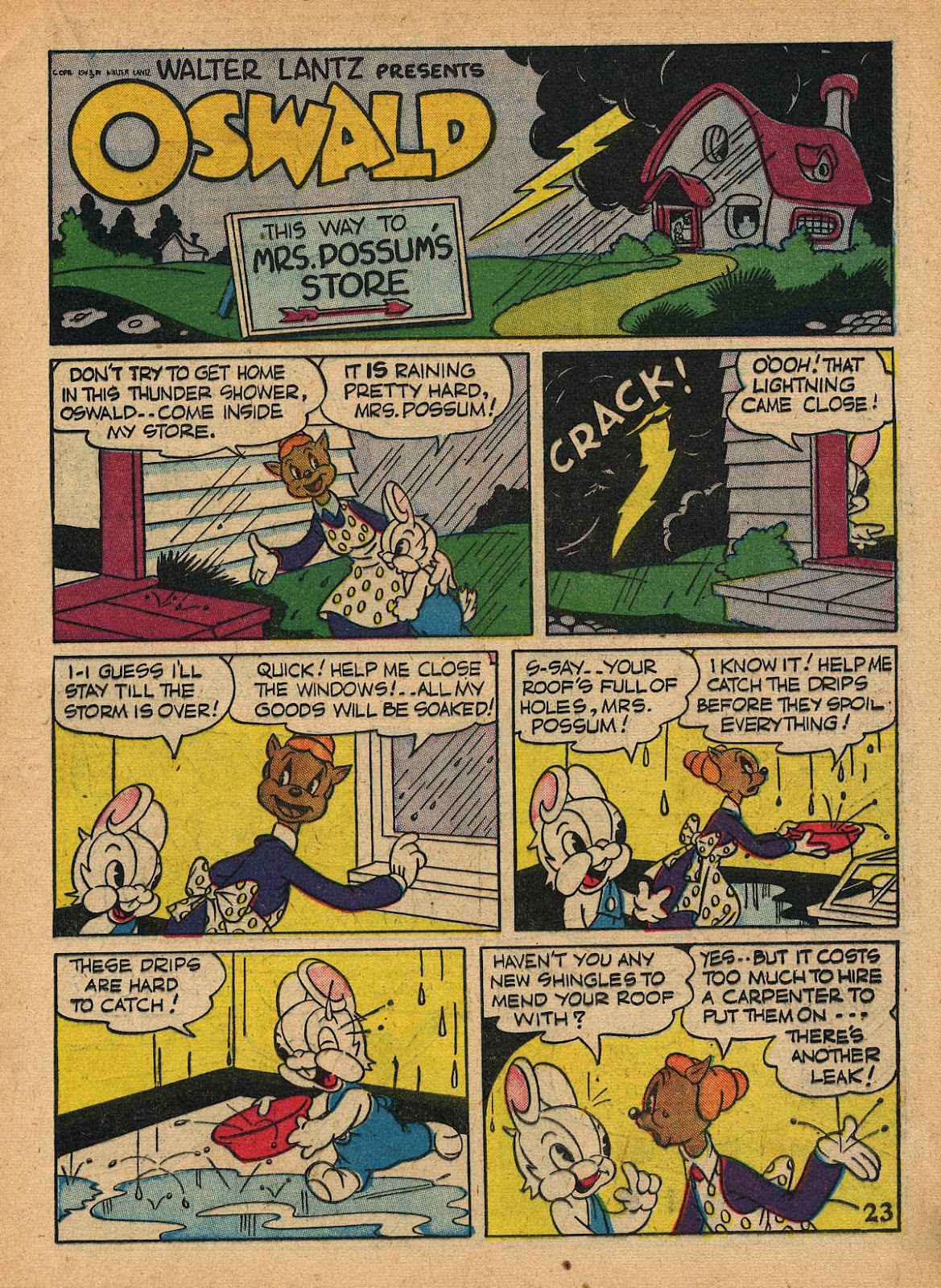 Four-Color Shadows: Oswald the Lucky Rabbit and Woody Woodpecker-New ...