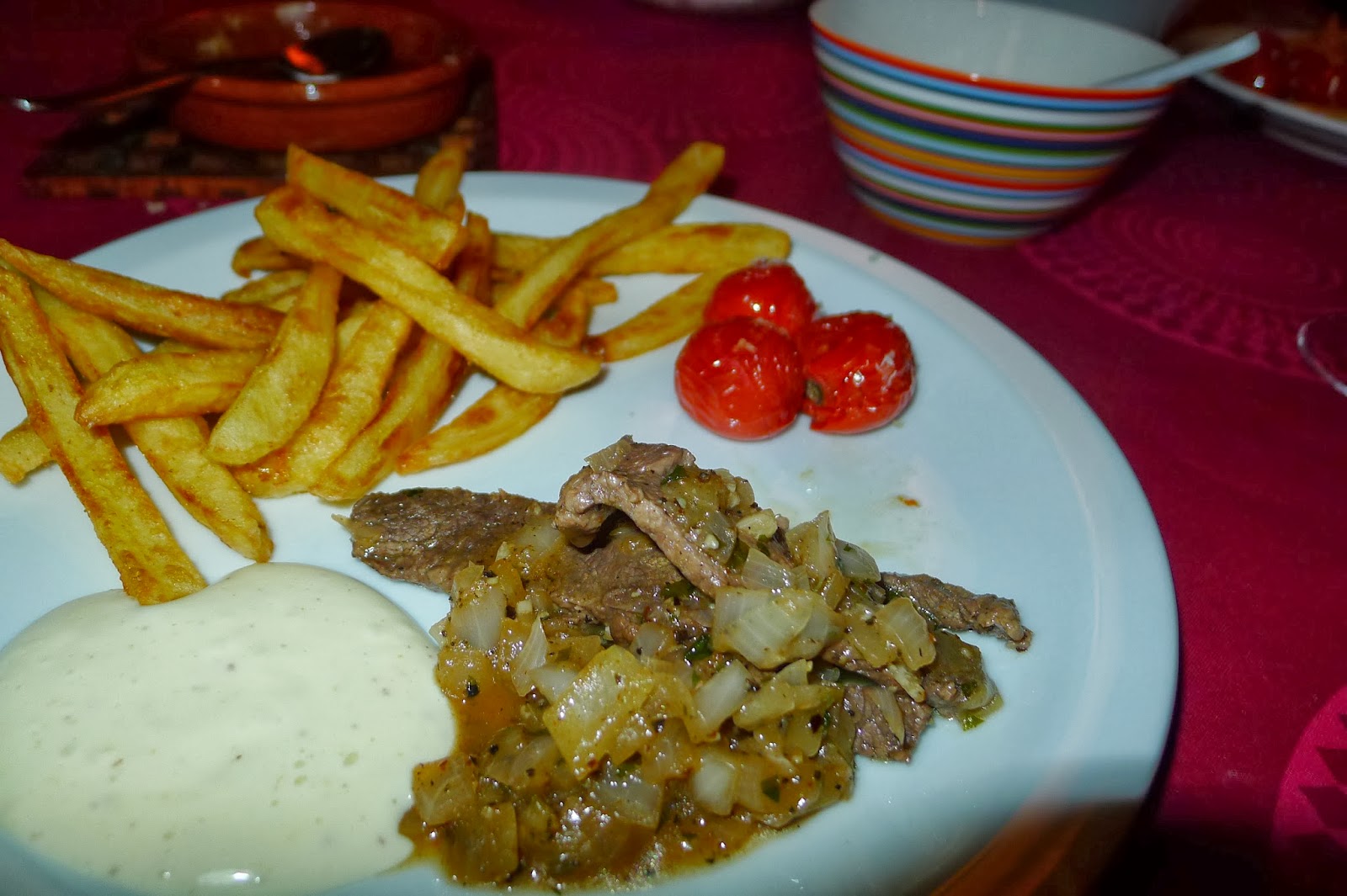 Oppskriftsdagbok: Mexcikansk biffsnadder med pommes frites