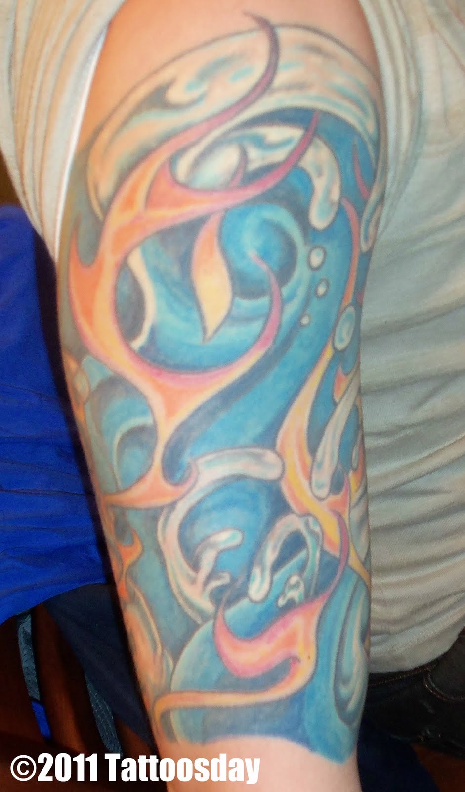 Tattoosday (A Tattoo Blog): Vaughn's Elemental Sleeve
