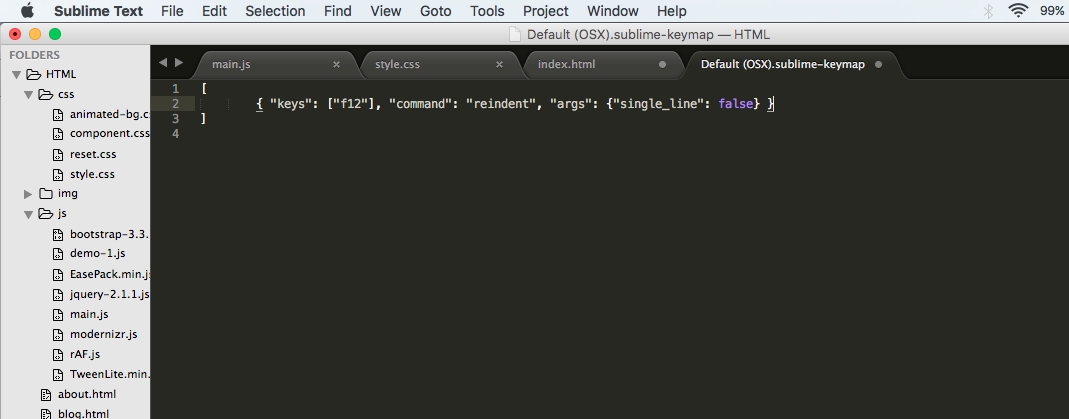 Como indentar código en Sublime