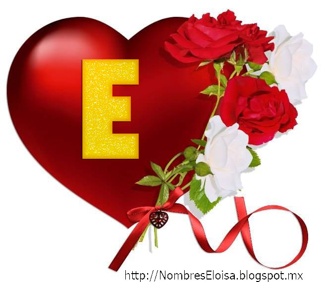 Corazón rojo con ALFABETO