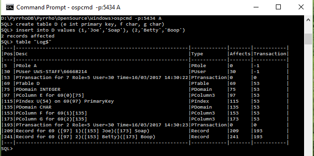 Pyrrho DBMS: Composite Database example with details
