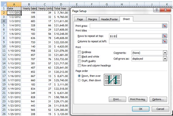 Excel Professor: Repeat rows on top when printing, show headers on ...