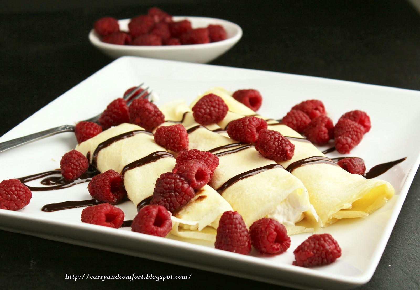 Kitchen Simmer: Crepes with Cream Filling and Raspberries