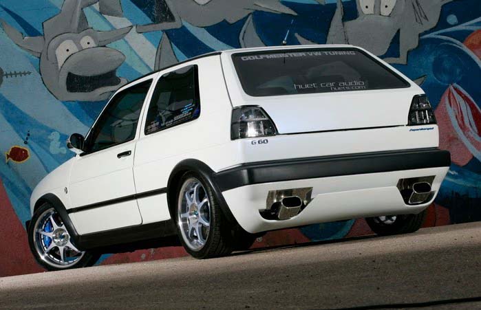 auto tuning: big tuning in vw golf 2