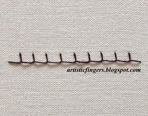 artisticfingers: Stitch tutorial - Battlemented blanket stitch