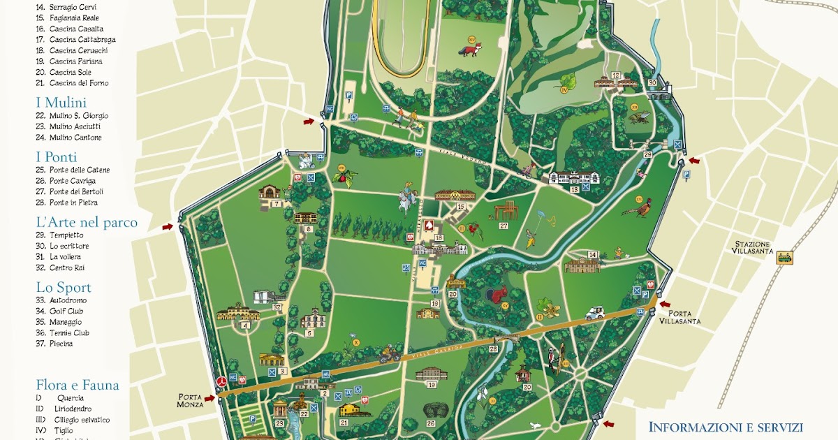 Una cartina per il parco di Monza