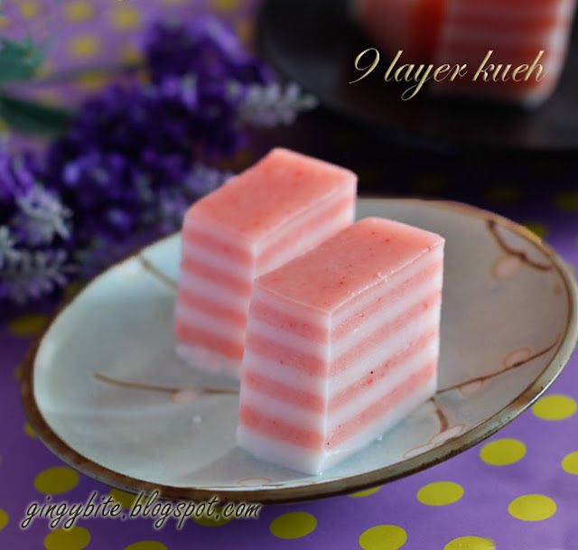 9 Layer Kueh Made with Natural Coloring | The Yummy Journey