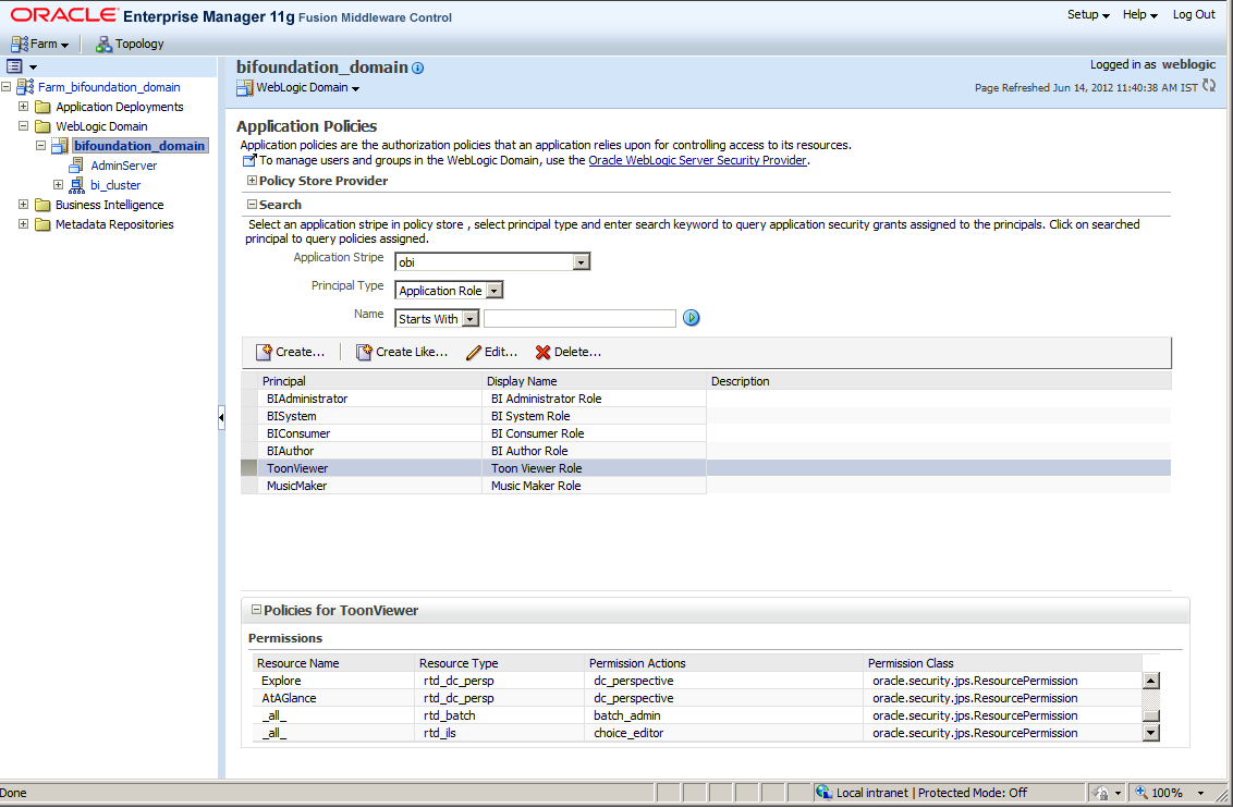 Obiee2go Obiee 11g6 Setting Up Access Permissions To Reports And Dashboards 9905