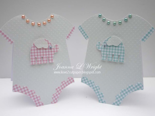 i love 2 cut paper: Onesie Shaped Card