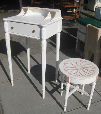 UHURU FURNITURE & COLLECTIBLES: SOLD - Small Secretary Desk and Side ...