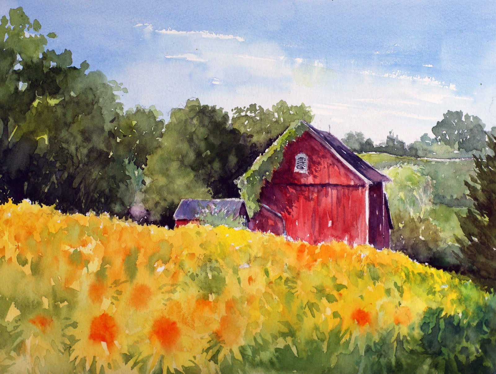 Daily Painters of Pennsylvania: Fields of Sunshine Jane Ramsey Plein ...