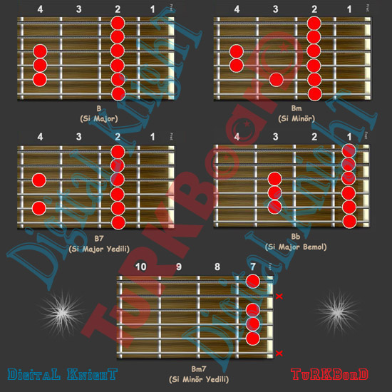 Müzik ♫♪.•*¨*•♫: Gitar, Gitar Akorları, Akor Cetveli...