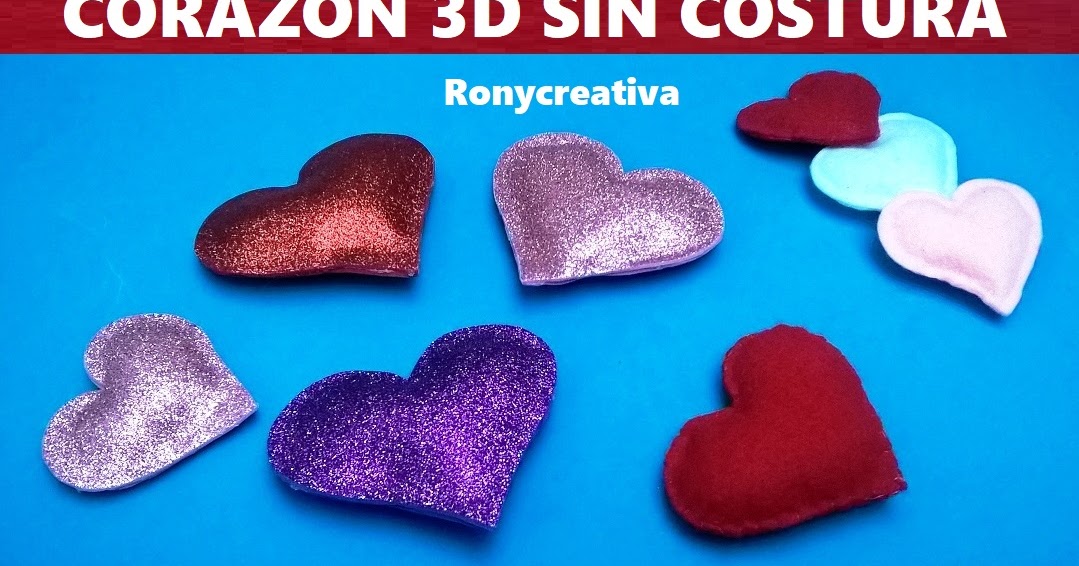 Ronycreativa blog de manualidades: Como hacer corazones de foamy o ...