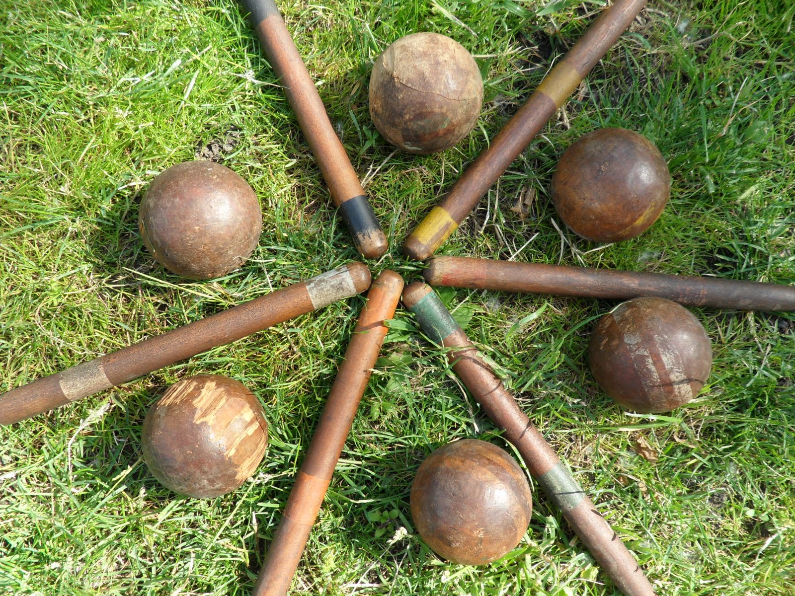 reclaimed crafts: croquet mallet heads repurposed as candlesticks