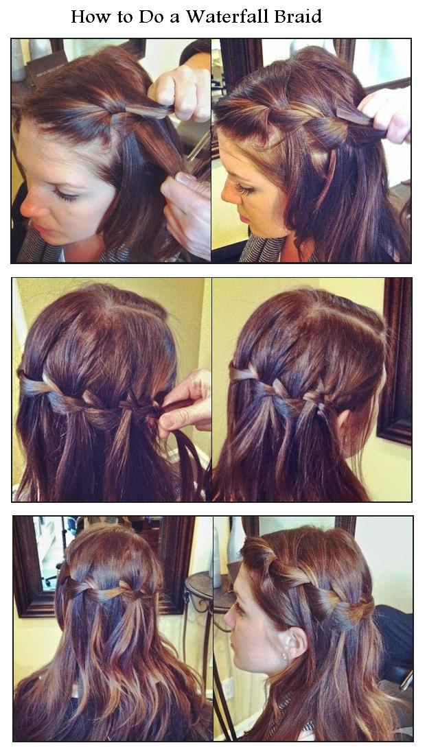 New Short Hair Styles: How to Do a Waterfall Braid