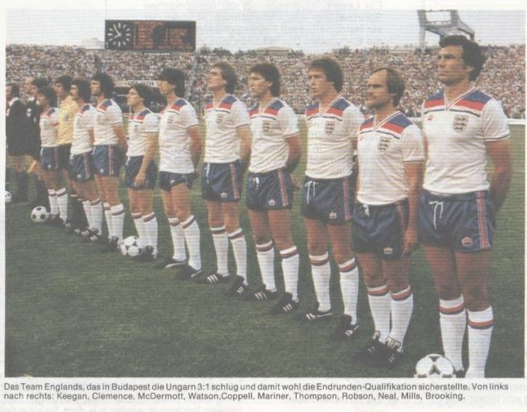 Soccer Nostalgia: June 6, 1981-Hungary 1-England 3-World cup Qualifier