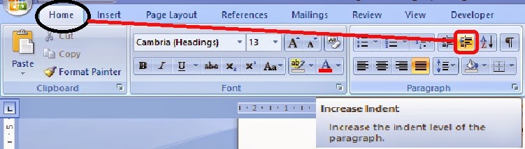 Mengatur Paragrap dengan Increase and Decrease Indent di Microsoft Word ...