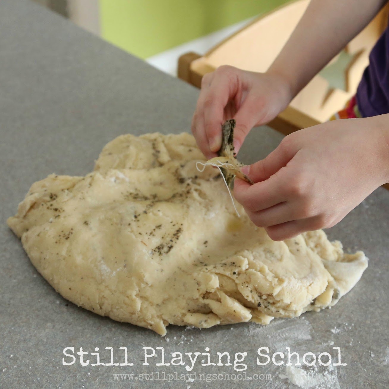 Green Tea Scented Play Dough | Still Playing School