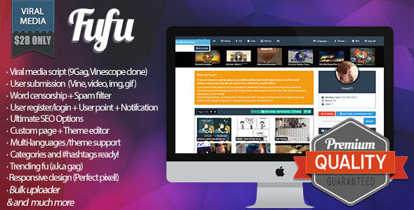 Popular scripts from CodeCanyon: Fufu - Viral media/gag script