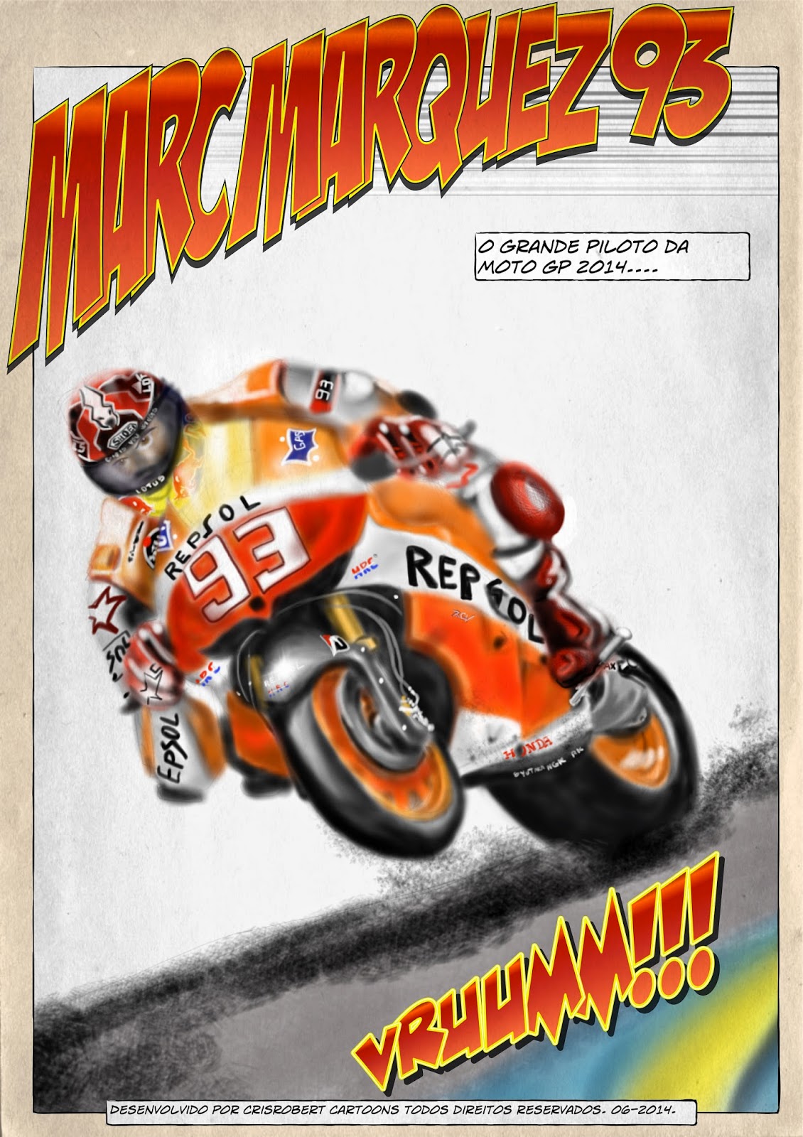 Blog Crisrobert Cartoons : Marc Marquez cartoon do grande piloto da ...