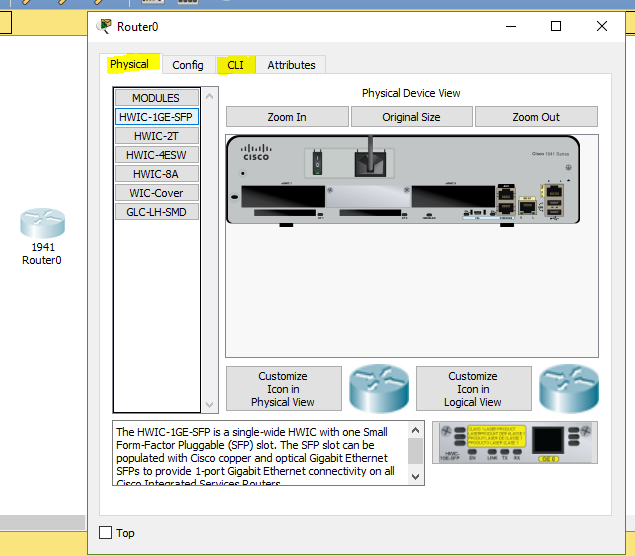 Cisco Packet Tracer ventana CLI y physical no aparecen en router ...
