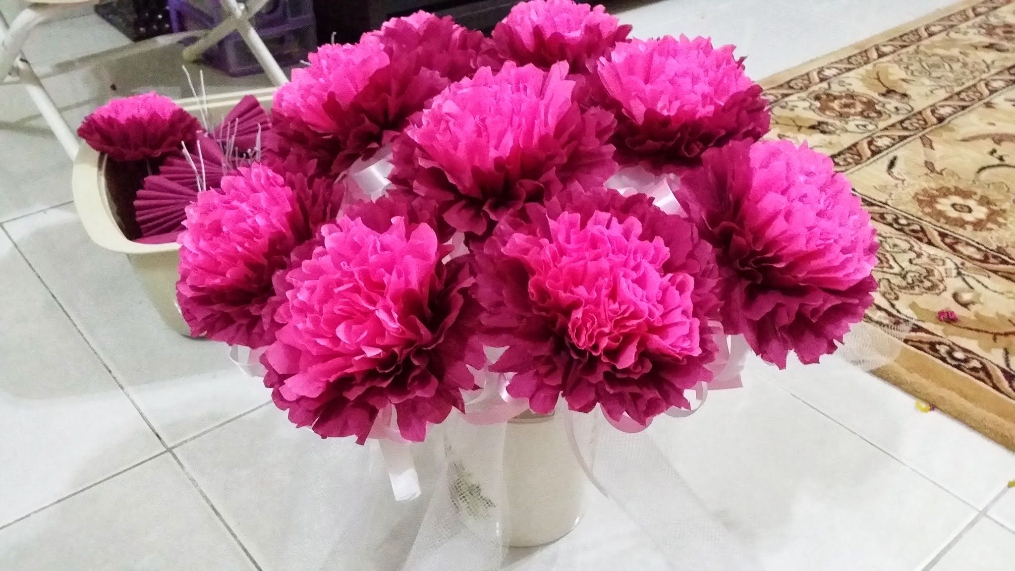 Annaz Craft: Bunga pahar, Bunga Tisu, Bunga Crepe Paper