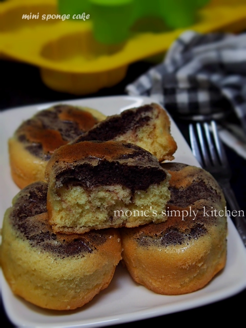 Mini Sponge Cake (Tanpa Emulsifier) - Monic's Simply Kitchen