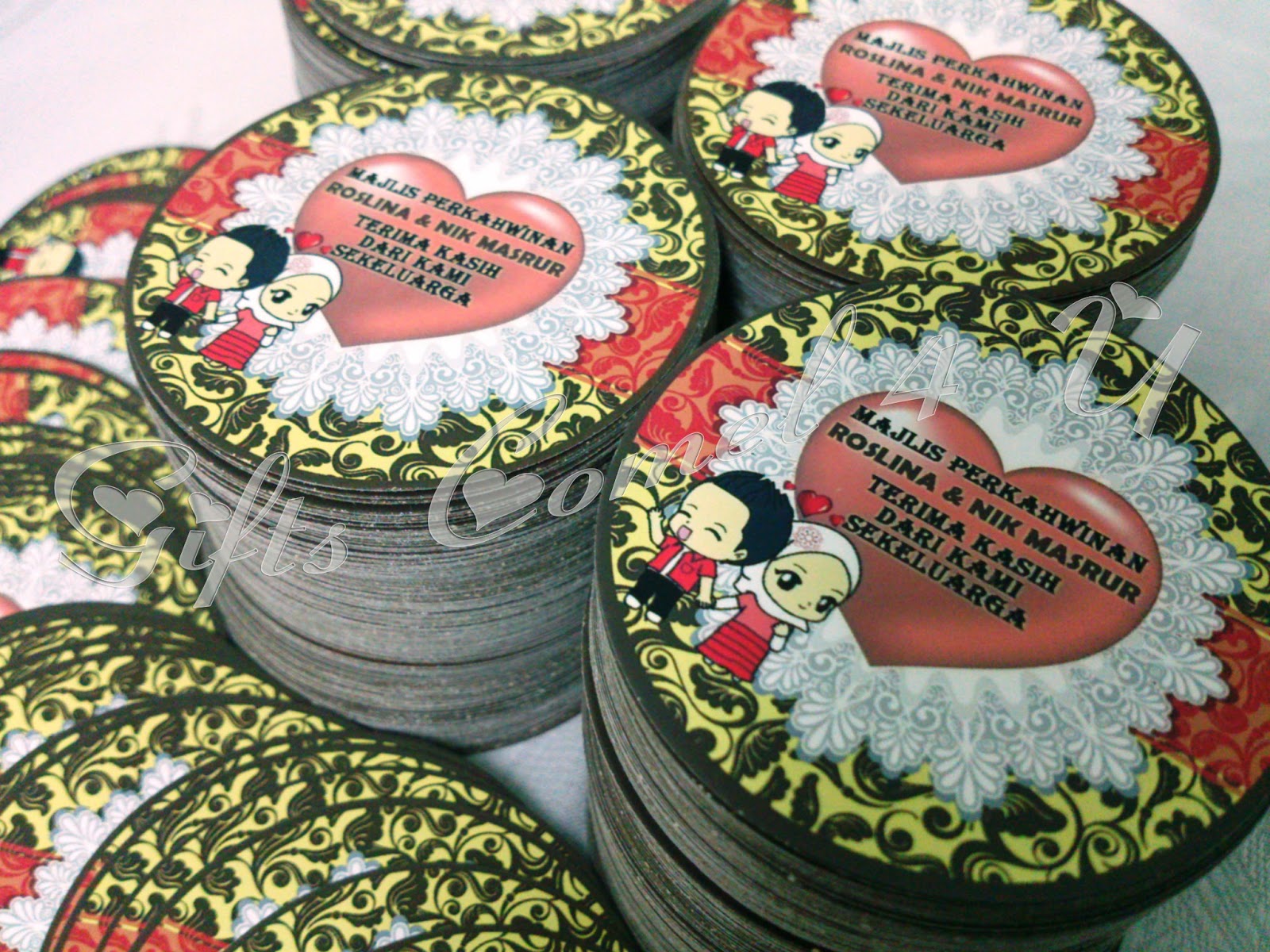 Gifts Comel 4 U: Ordered by Roslina Mohamad : Sticker "Red Love Couple ...
